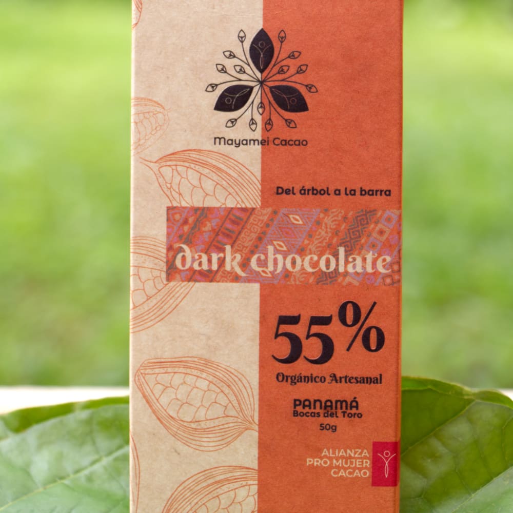Barra de Chocolate 55% Cacao Orgánico 50g - Mayamei Cacao